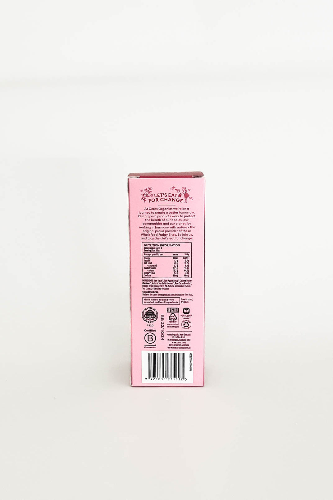 Ceres Organics Fudgy Bites Chocolate Raspberry– Down to Earth Organics