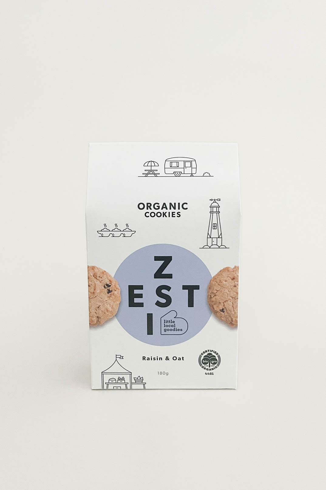 Zesti Cookies Raisin & Oat– Down to Earth Organics