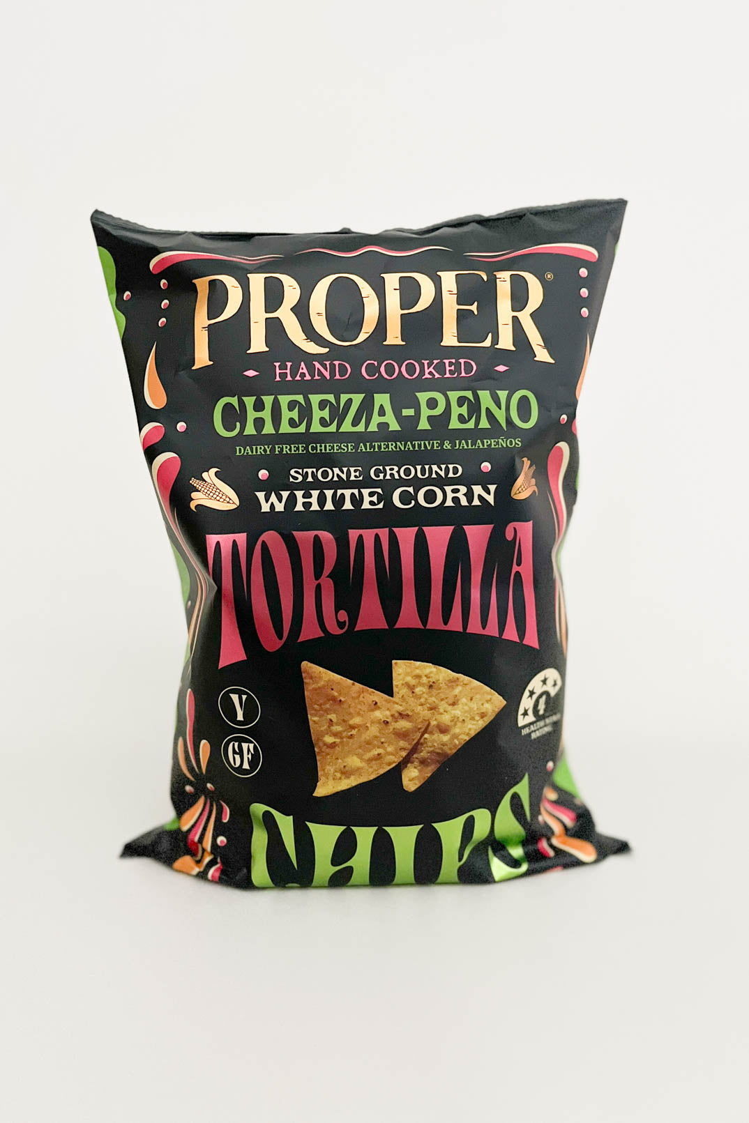 Proper Crisps Tortilla Chips Cheeza-Peno 150g– Down to Earth Organics